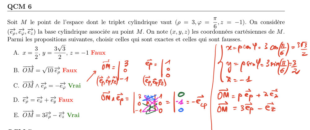 QCM thème 1 outils mathématiques - Outils Mathématiques - Tutorat ...