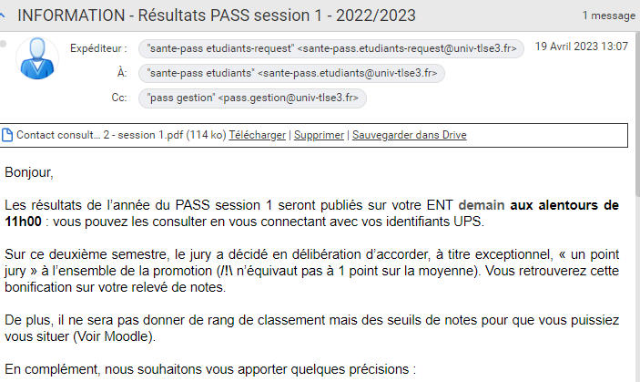 date des résultats ?? - Informations Tutorat - Tutorat Associatif ...