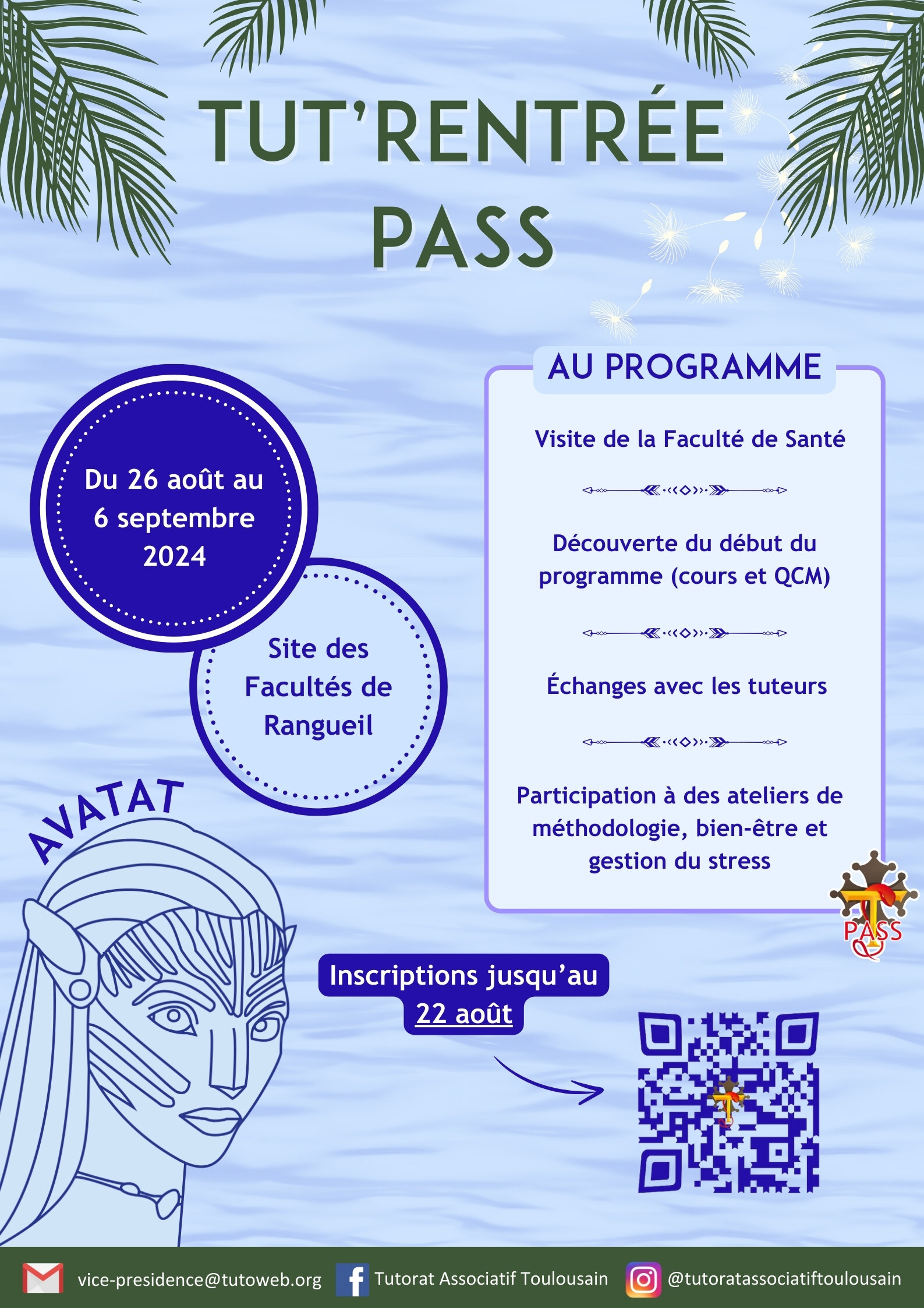 Tut'Rentrée - AvaTAT 🩵 - Calendrier - Tutorat Associatif Toulousain